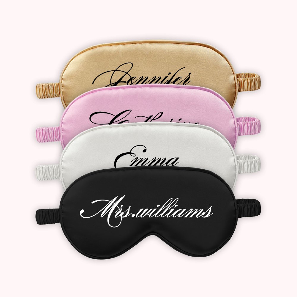 Personalized Satin Eye Mask with Name - CALLIE