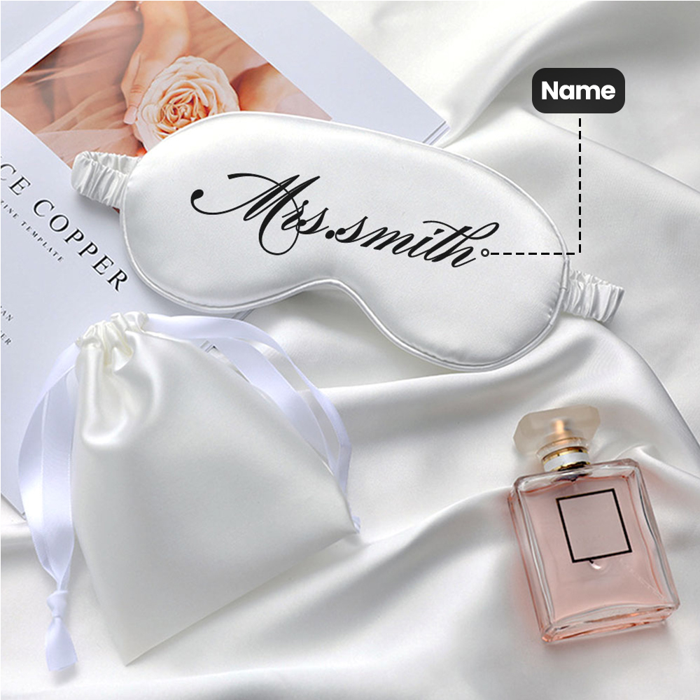 Personalized Satin Eye Mask with Name - CALLIE