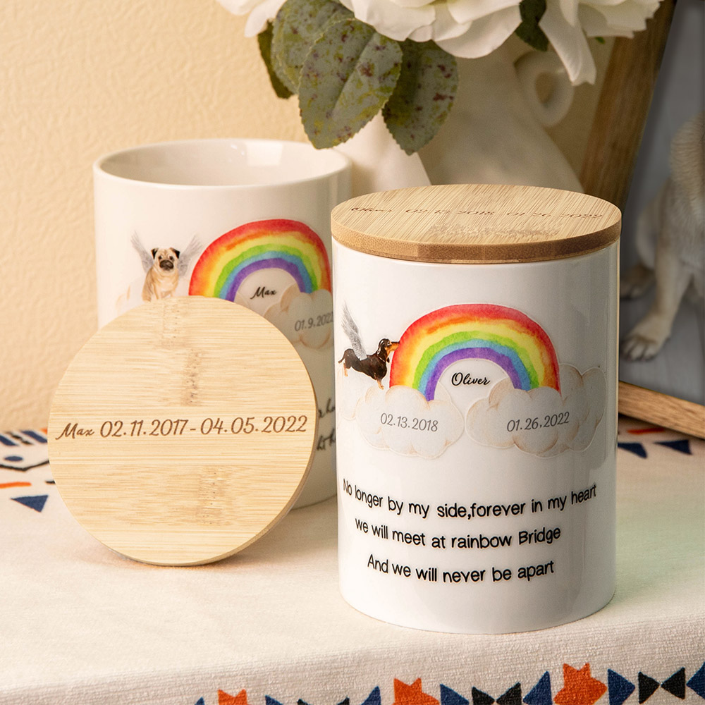 Personalized Rainbow Bridge Pet Urn - CALLIE