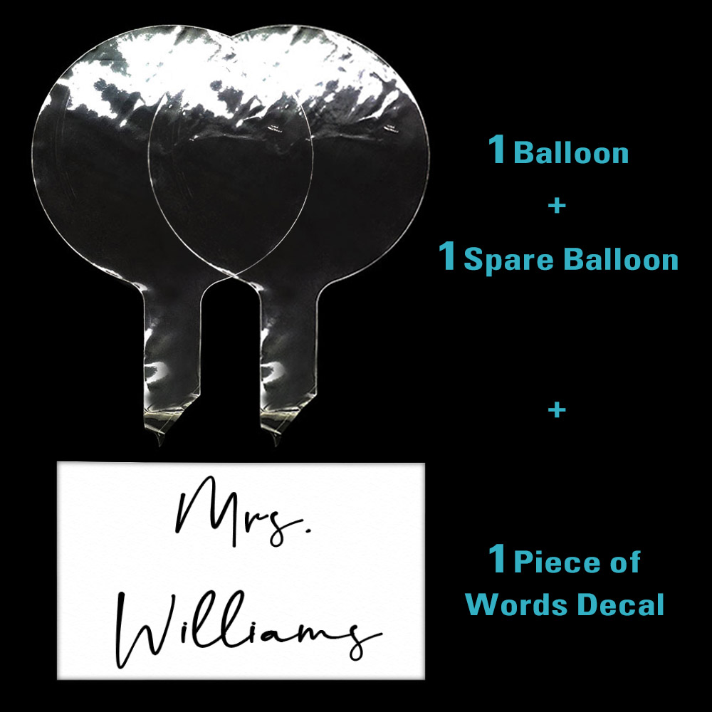 Personalized Clear Balloons With Name Decal and Tassel Decorations for ...