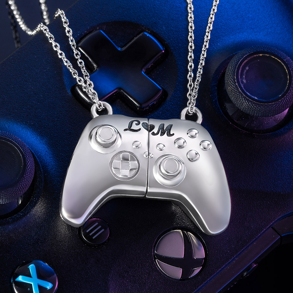 Personalized Magnetic Gamer Matching Necklace Set - CALLIE
