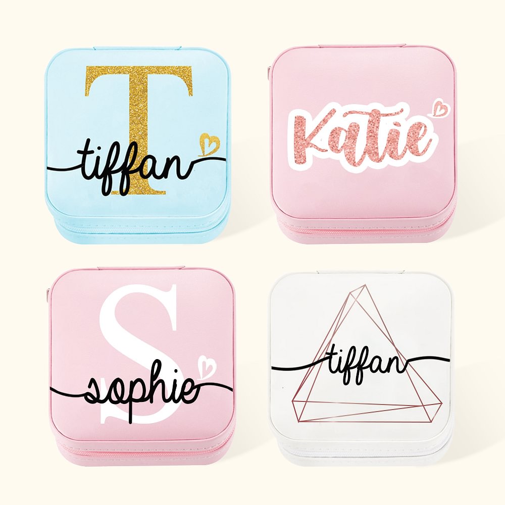 Personalized PU Leather Jewelry Box Gift for Her - CALLIE