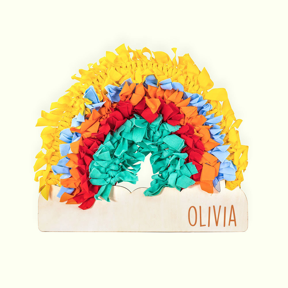 DIY Rainbow Craft för dotter / systerdotter / barnbarn - CALLIE