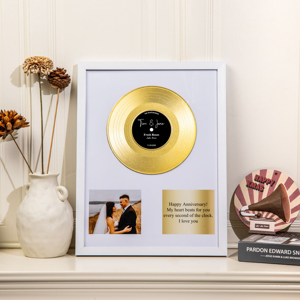 Personalized Vinyl Record Frame with Text and Photo Home Decoration ...