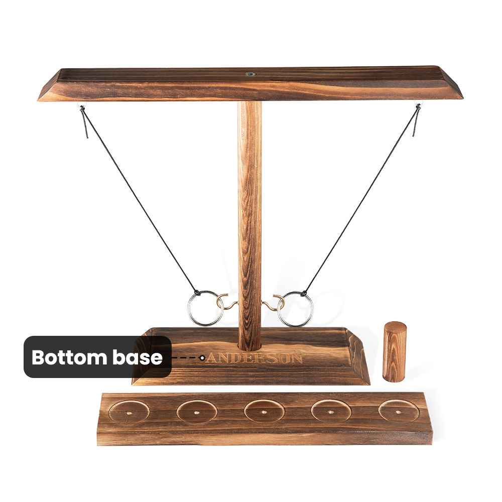 Personalized Wooden Tabletop Tiki Toss Hook and Ring Game for Adults ...