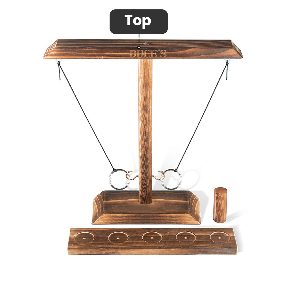 Personalized Wooden Tabletop Tiki Toss Hook and Ring Game for Adults ...