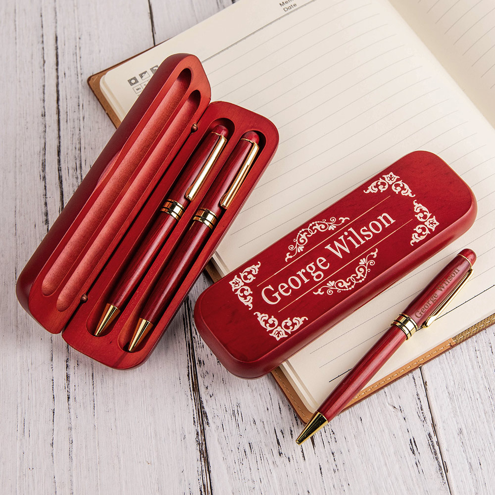 Personalized Ballpoint Pen & Case Sets with Engraved Name - CALLIE