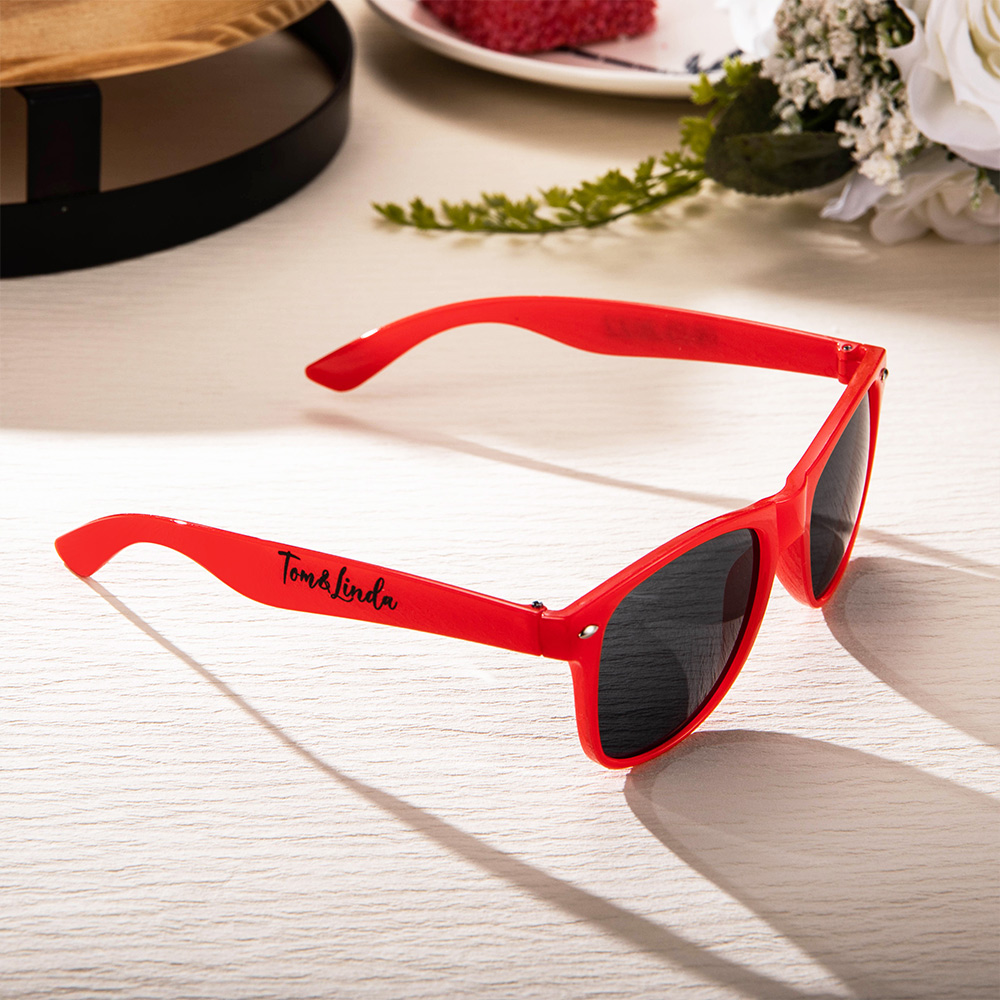 Personalised Multicolour Sunglasses with Text Set of 10 Wedding ...
