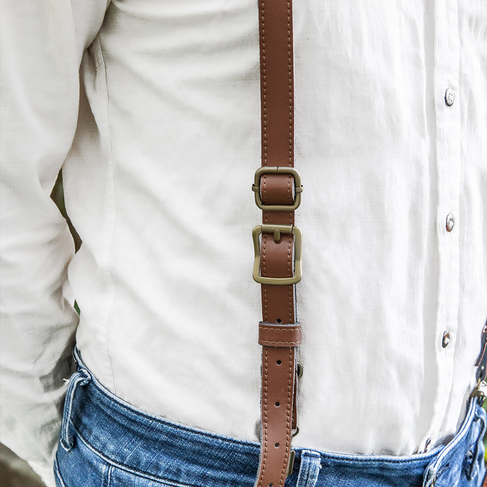 Personalized Men's Y Back Design Leather Suspenders Groomsmen Gifts ...