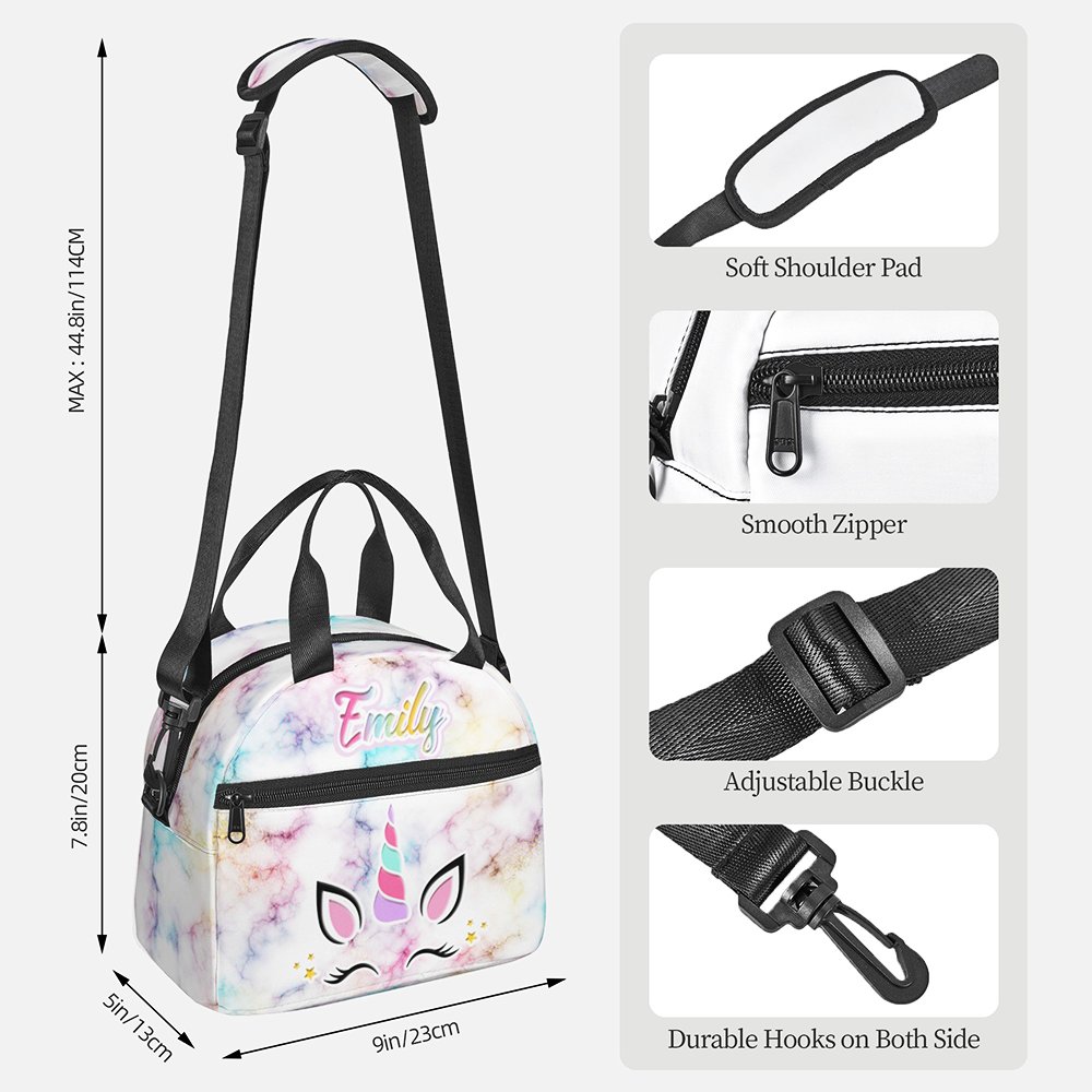 Personalized Fantasy Unicorn Lunch Bag for Kids - CALLIE