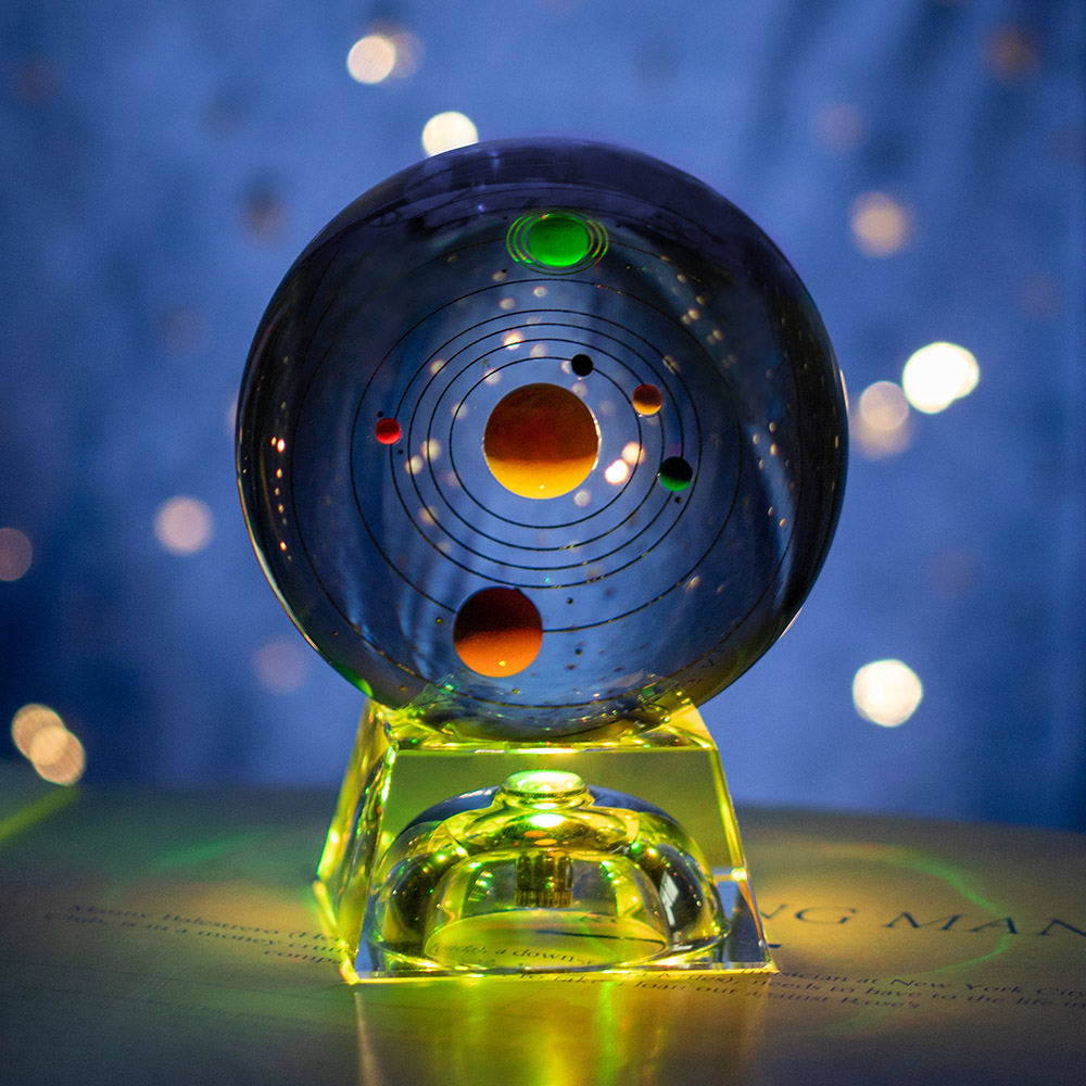 Personalized 3D Solar System Crystal Ball for Family Friends Kids Gift ... Personalized 3D Solar System Crystal Ball for Family Friends Kids Gift ...
