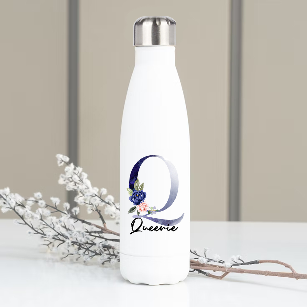 Personalized Stainless Steel Floral Bottle with Name - CALLIE