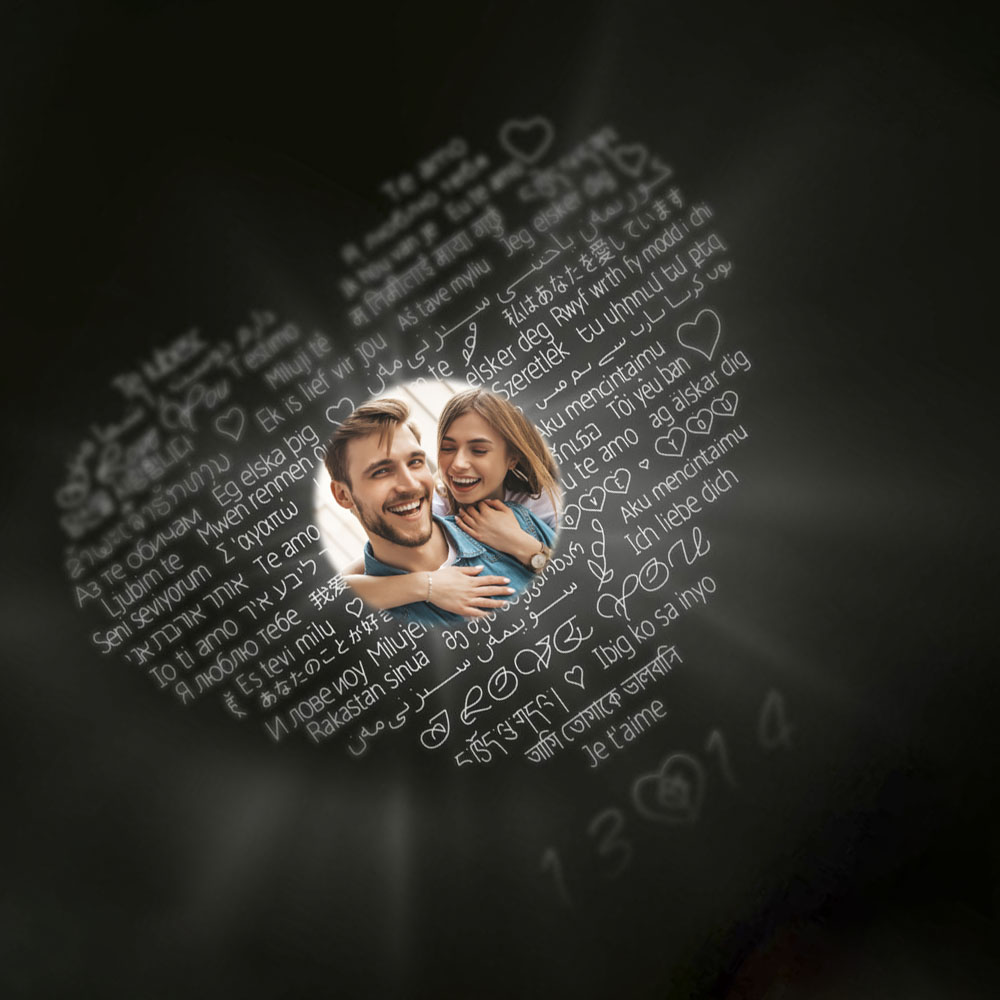 Personalized Heart Shaped Photo Projection Necklace for Birthday ...