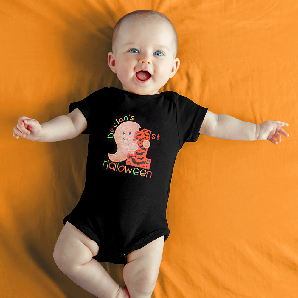 Personalized Halloween Baby bodysuit 1st Halloween Outfit - CALLIE