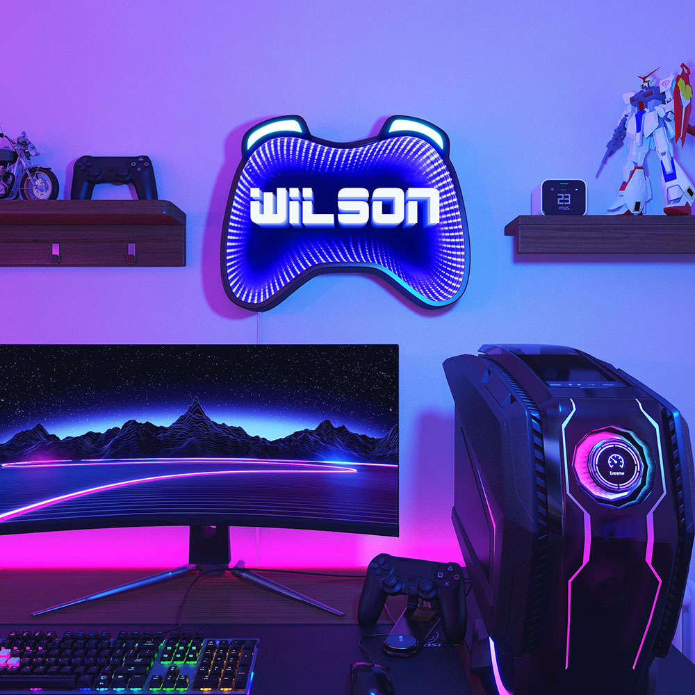 Personalized Game Room LED Wall Art Sign - CALLIE