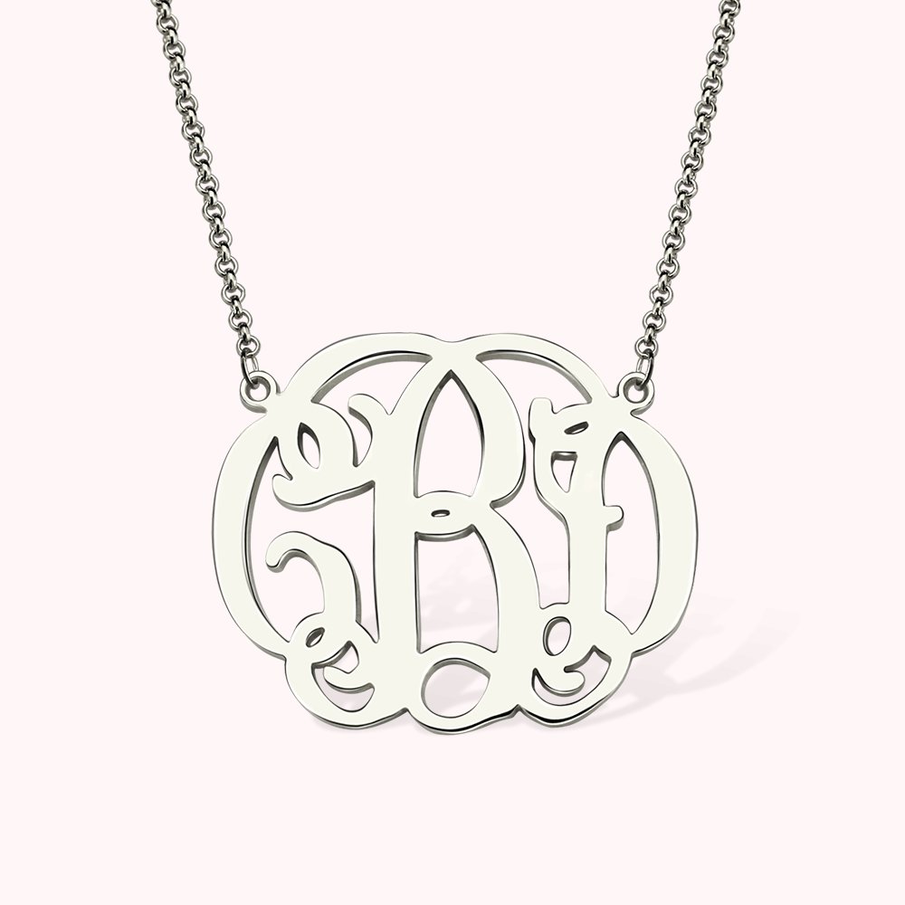 Personalized Initial Monogram Necklace In Sterling Silver - CALLIE