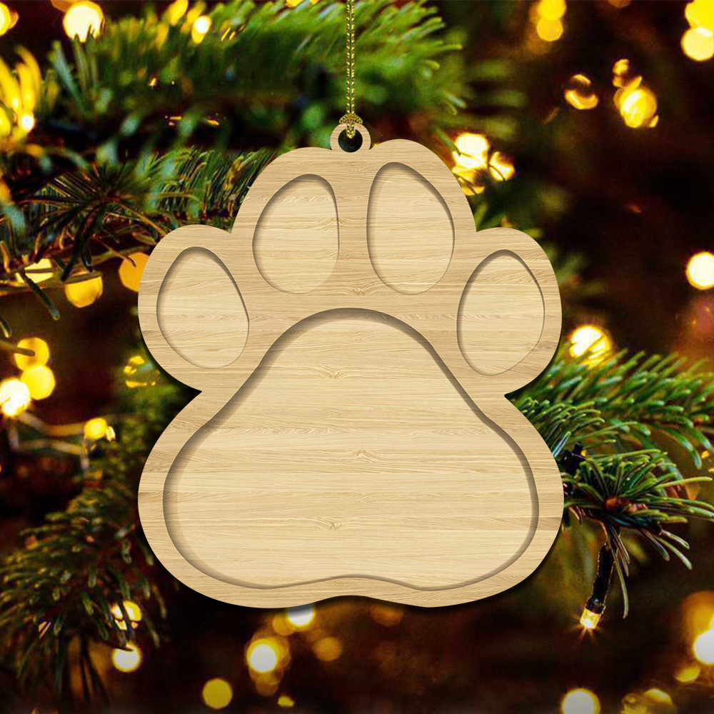 Personalized Double Sided Dog Paw Ornament Christmas Gift for Dog Lover ...