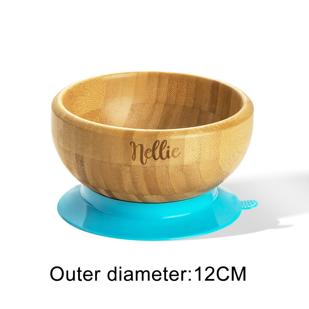 Personalized Animal Bamboo Baby Plate Spoon And Bowl Set With Suction ...