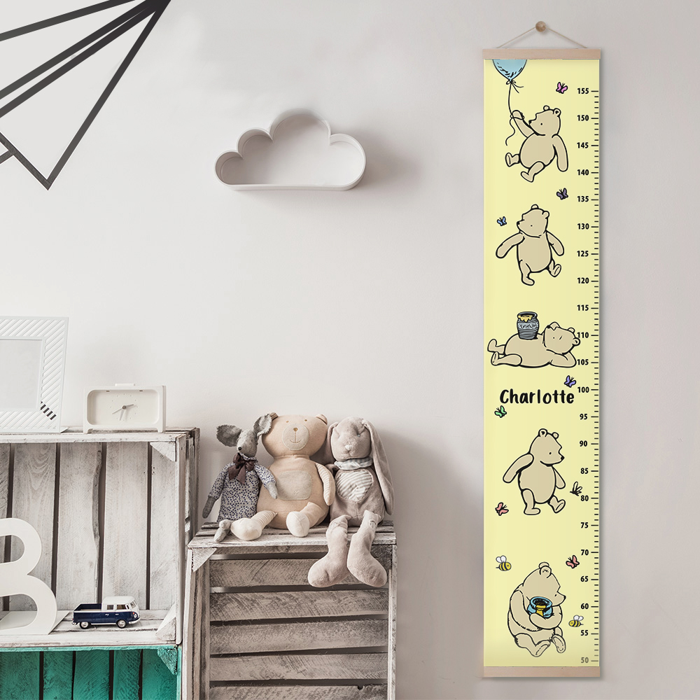 Personalized Classic Winnie the Pooh Height Growth Chart for Children ...