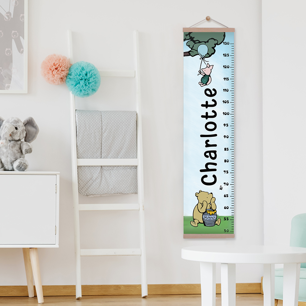 Personalized Classic Winnie the Pooh Height Growth Chart for Children ...