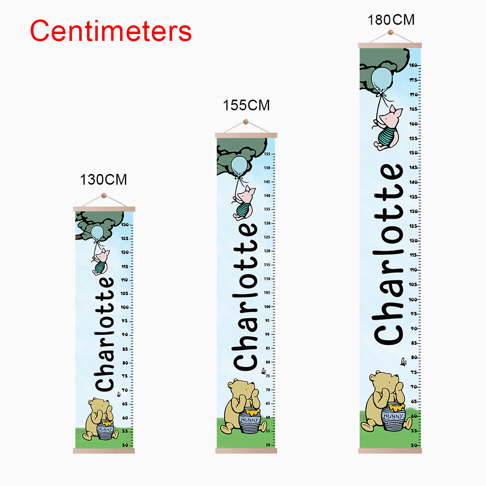 Personalized Classic Winnie the Pooh Height Growth Chart for Children ...