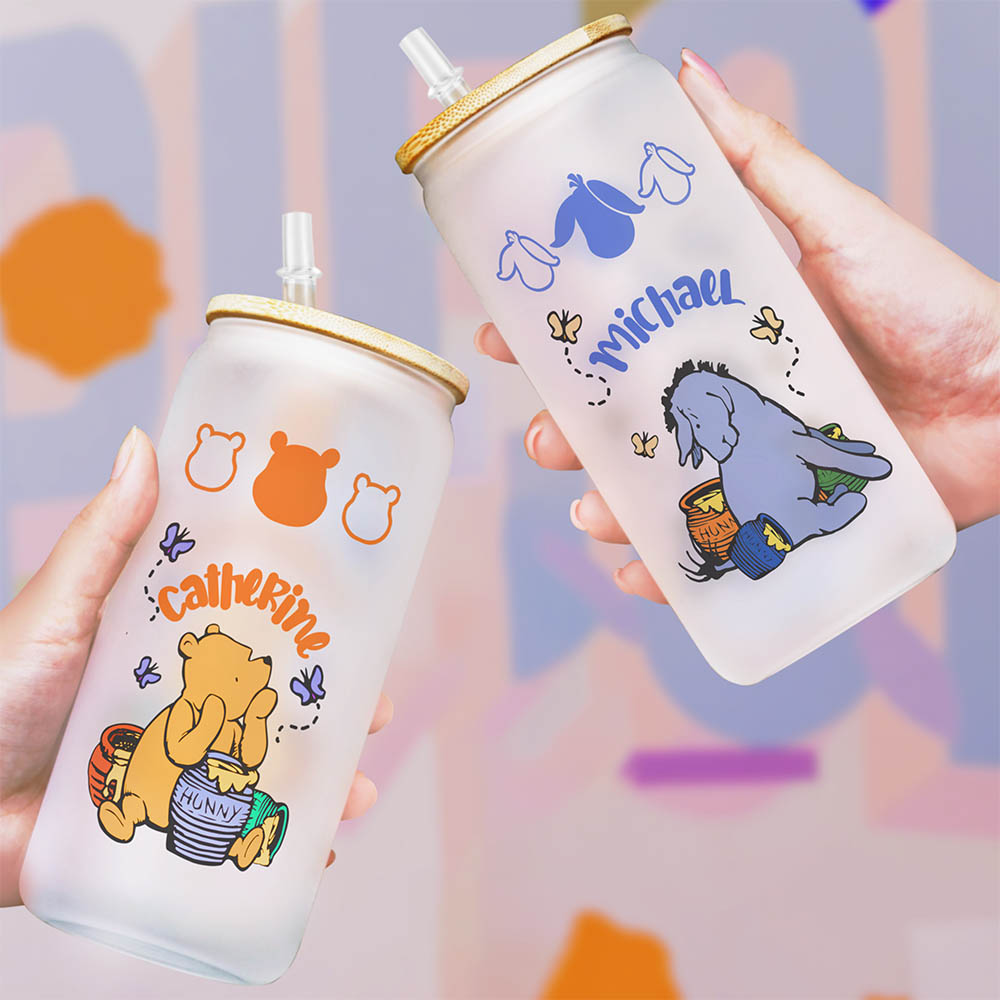 Personalised Classic Winnie the Pooh Cup Tumbler Pooh Bear Gifts Glass ...