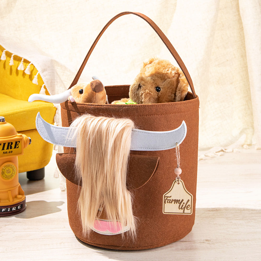 Personalized Highland Cow Storage Box, Organizer Baskets for Nursery ...