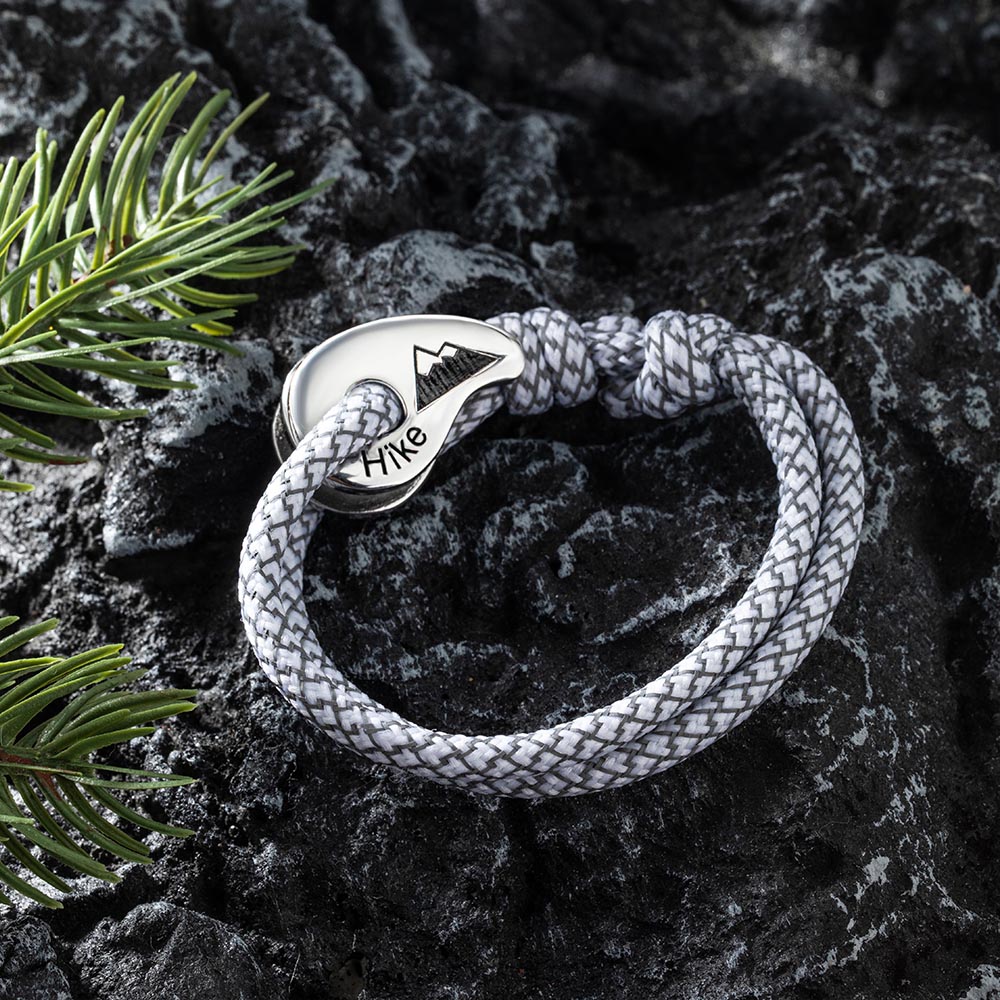 Personalized Hike Climbing Adventure Bracelet Explore Paracord Survival ...