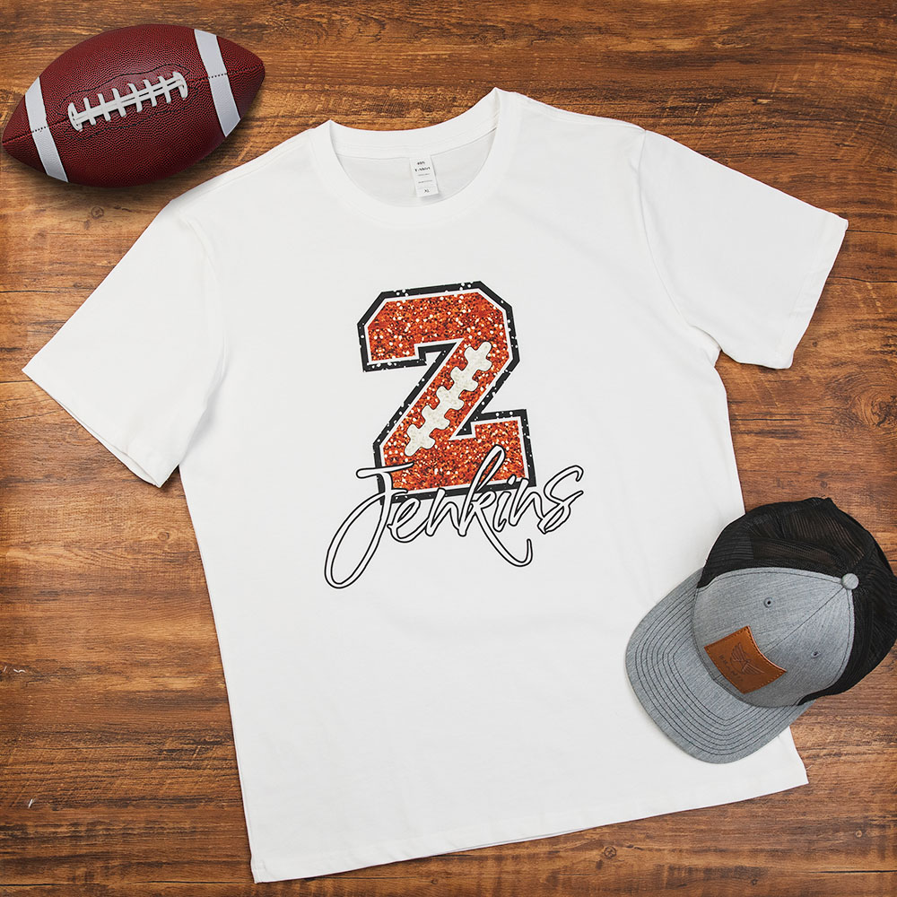 Personalized Football Number or Initial Shirt and Hoodie - CALLIE