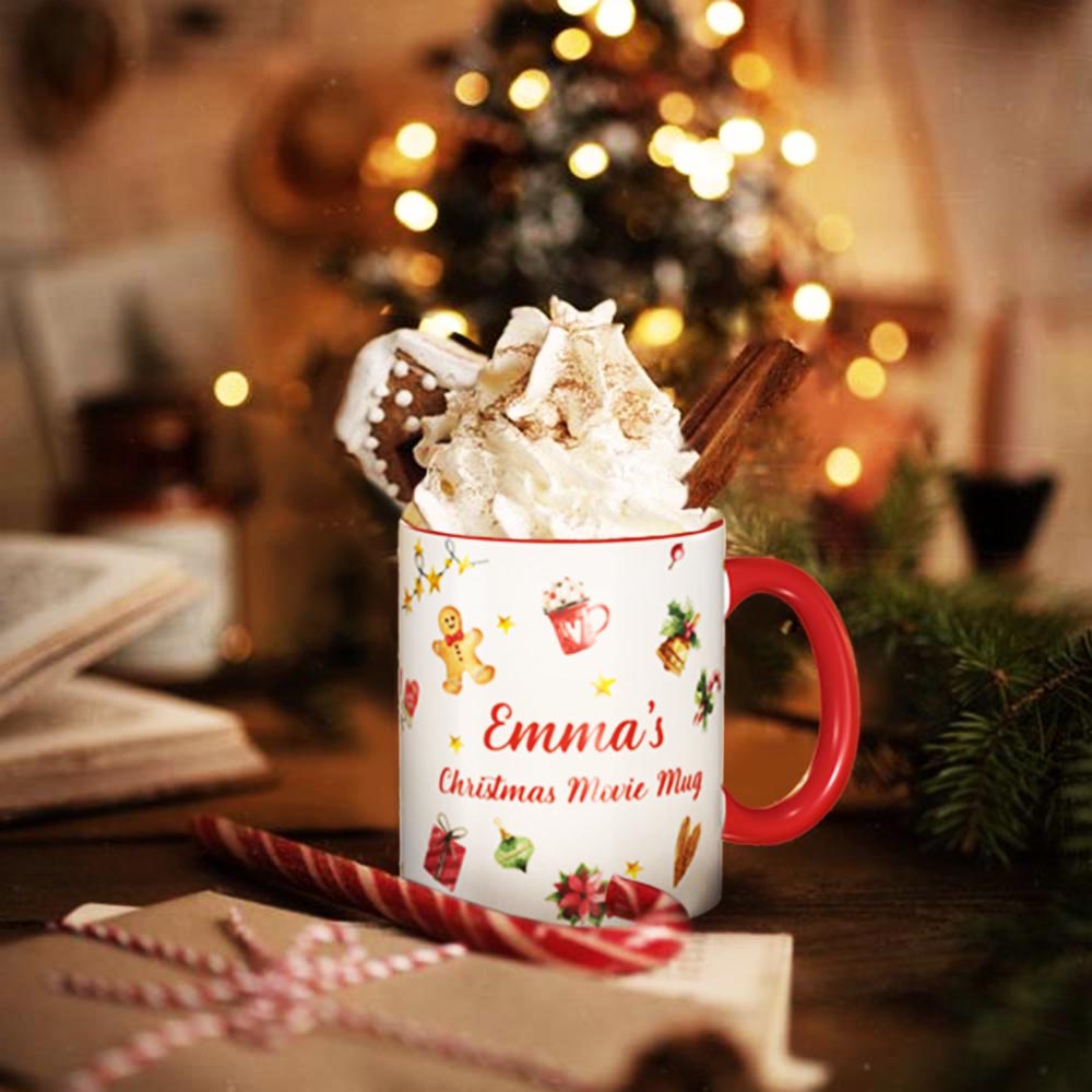 Personalized Red Christmas Movie Mug - CALLIE