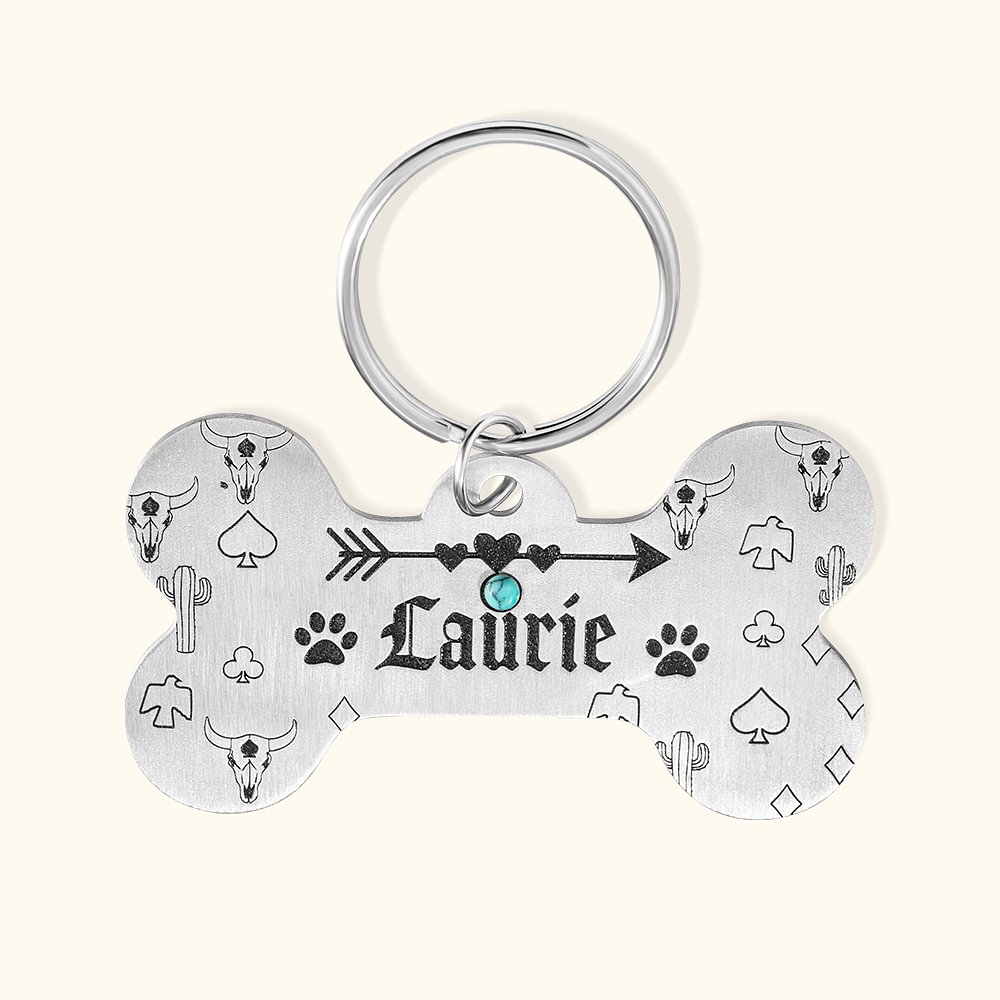 Personalized Turquoise Dog Tags with Name - CALLIE