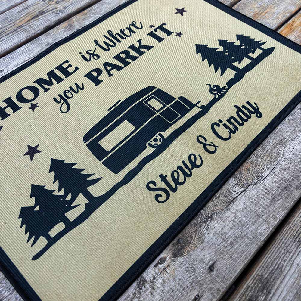 Personalized Happy Campers RV Welcome Doormat for Inside Outside ...
