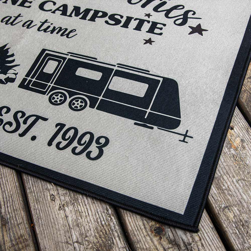 Personalized Happy Campers RV Welcome Doormat for Inside Outside ...