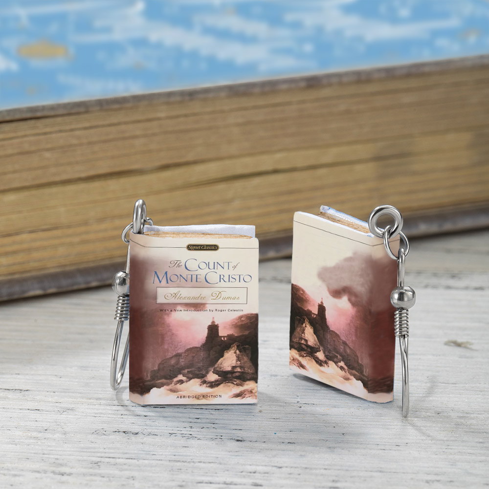 Personalized Miniature Book Cover Dangle Drop Earrings for Book Lovers ...