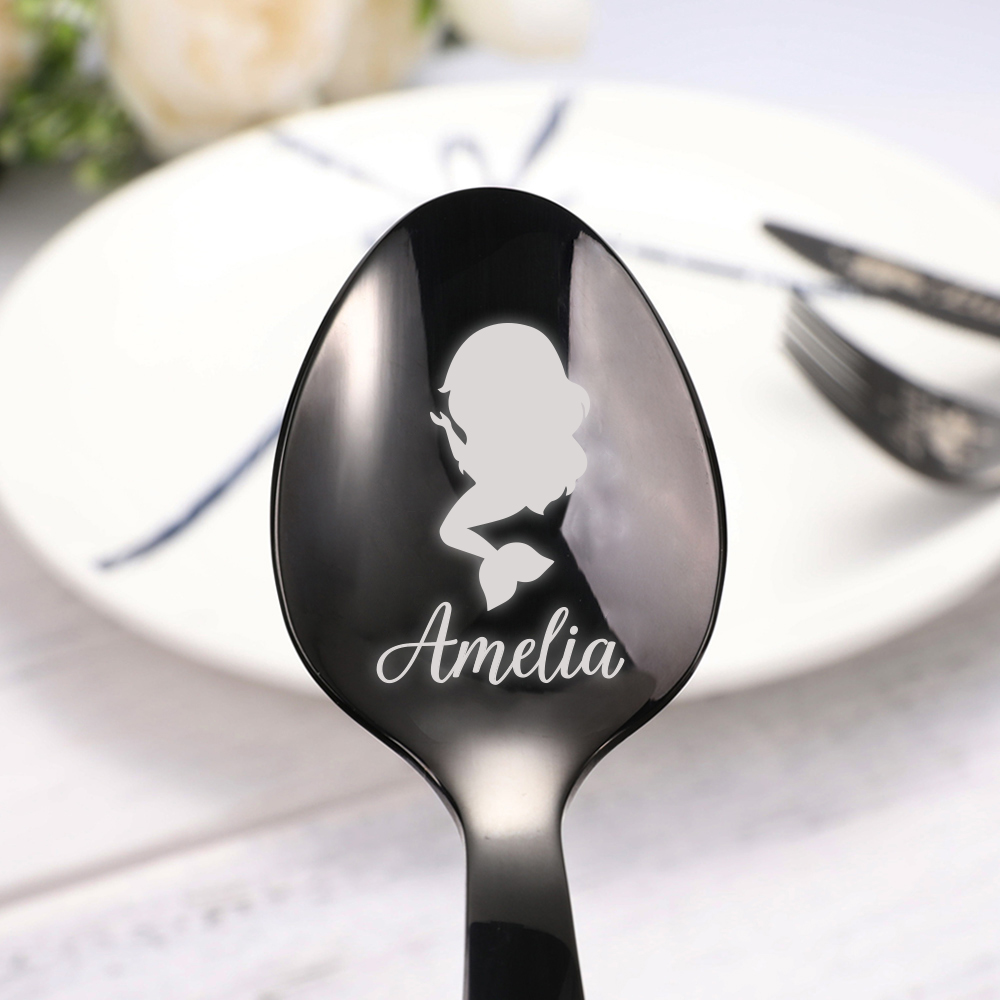 Personalized Mermaid Cutlery Set Gift for Kids - CALLIE