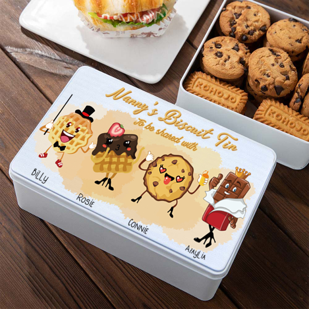 Personalized Biscuit Tin, Gift For Grandma, Nanny, Mom, Dad, Treat Tin ...