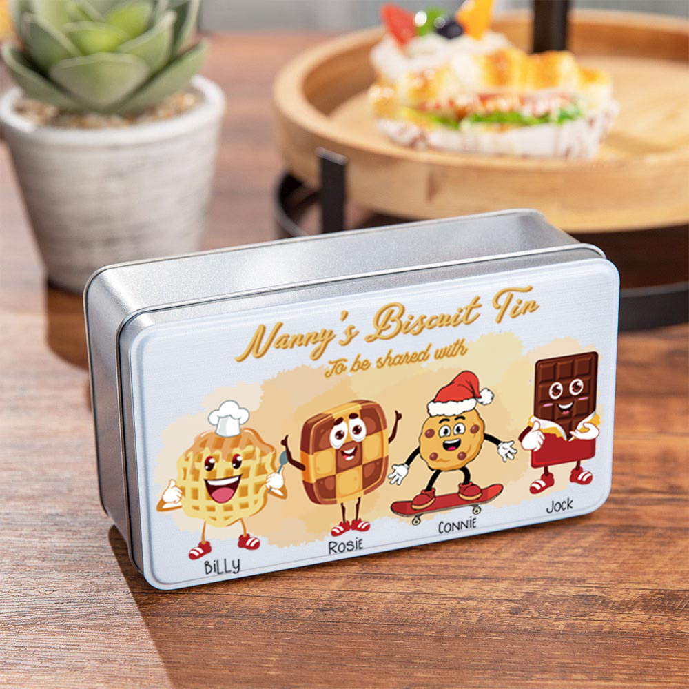 Personalized Biscuit Tin, Gift For Grandma, Nanny, Mom, Dad, Treat Tin ...