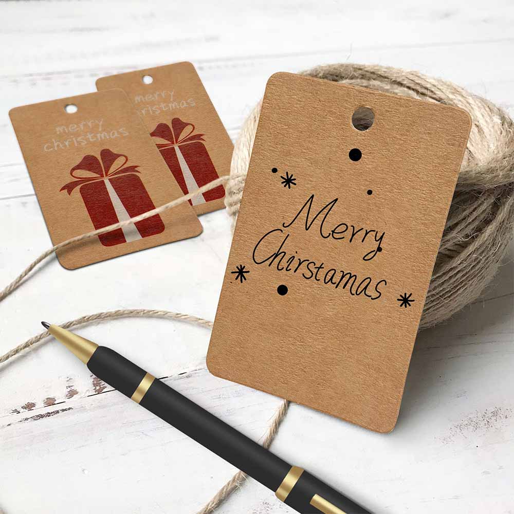 Personalized Lovely Reindeer Christmas Plaid Gift Bag with Tags for ...