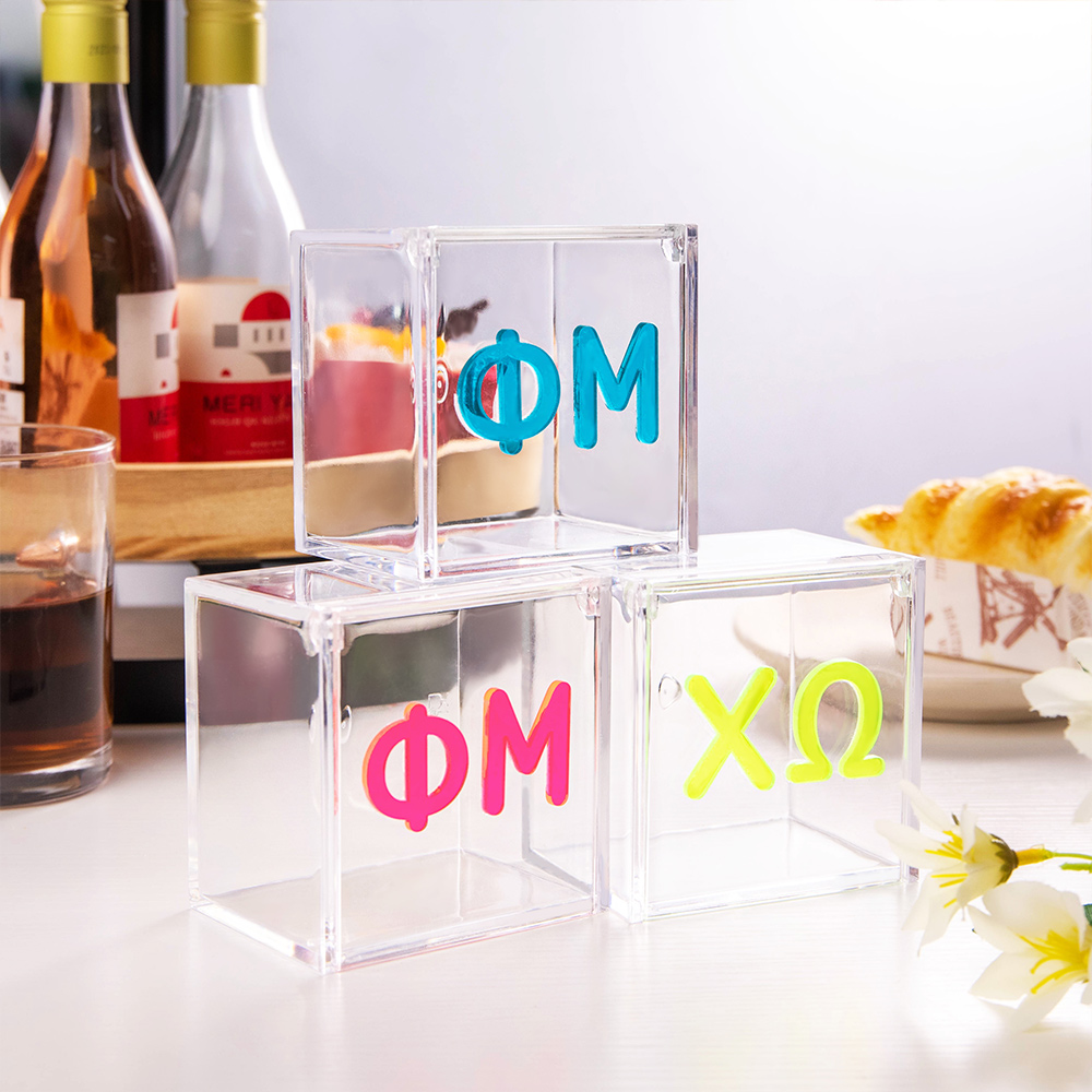 Personalized Neon Greek Alphabet Acrylic Catchall Box Sorority Party ...