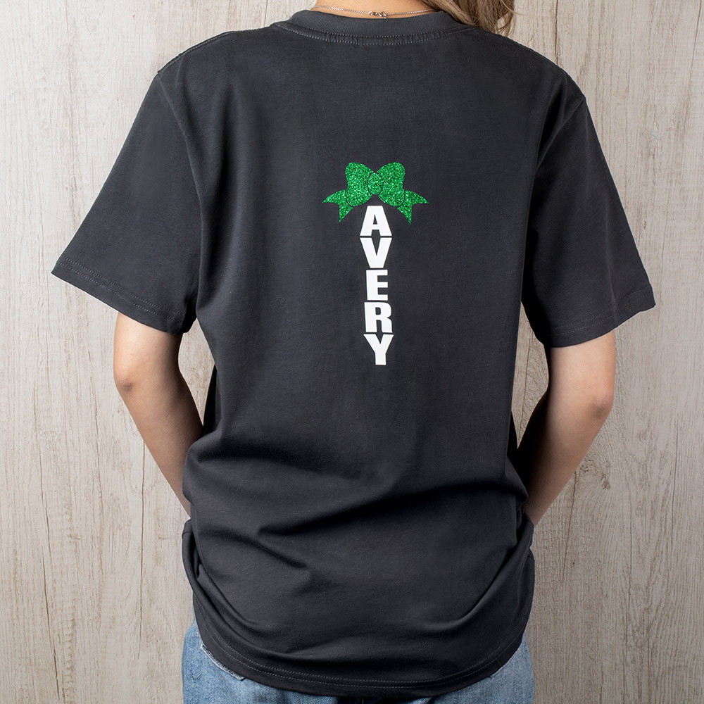 Personalized Glitter Proud Cheer Mom Short Sleeve T-shirt with Name ...