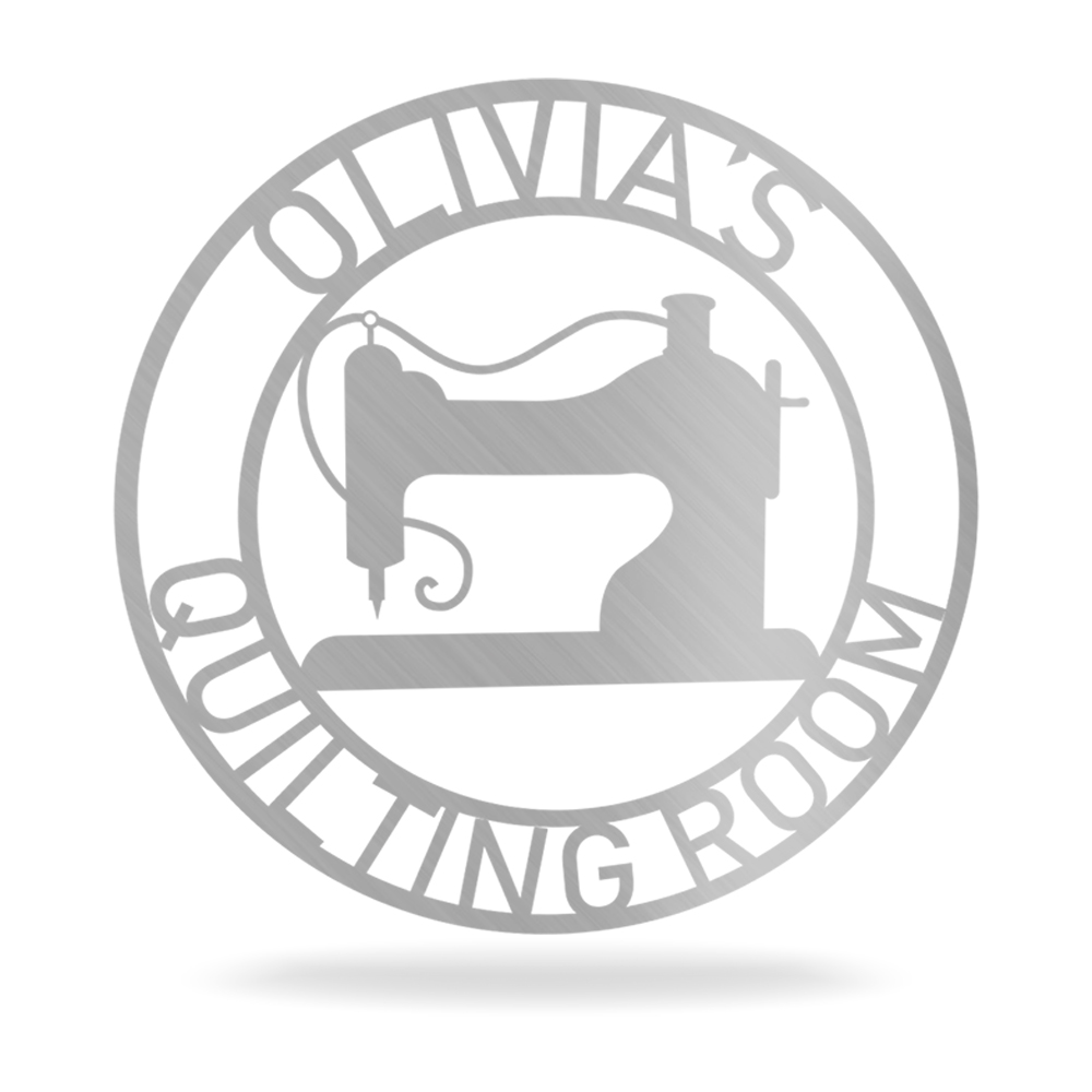 Personalized Metal Sewing Room Sign Quilting Sign - CALLIE