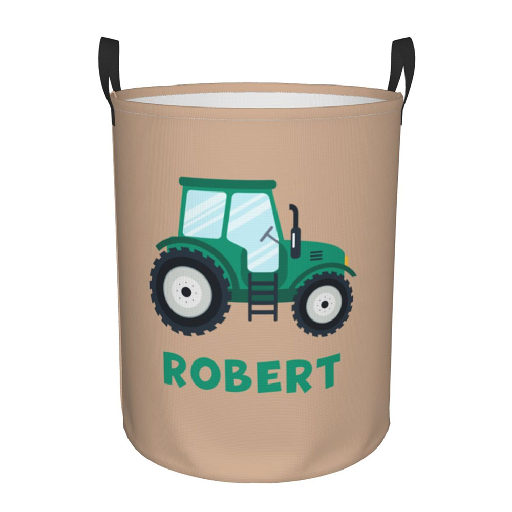 Personalized Tractor Transport Themed Storage Basket - CALLIE