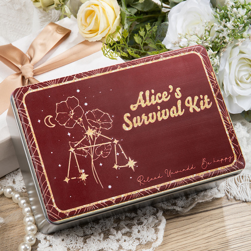 Personalized Birth Flower and Zodiac Sign Metal Gift Box Gift for Her ...