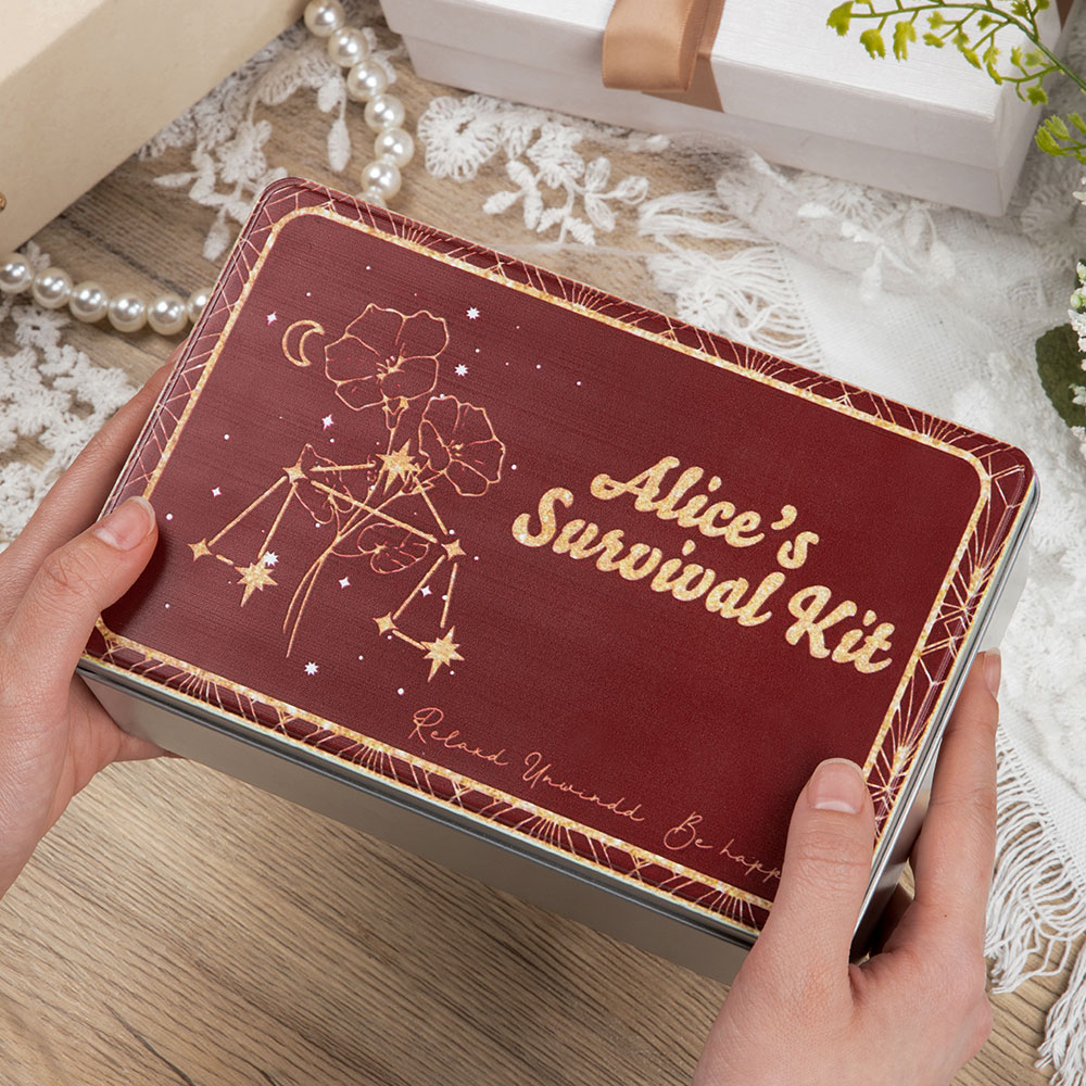 Personalized Birth Flower and Zodiac Sign Metal Gift Box Gift for Her ...