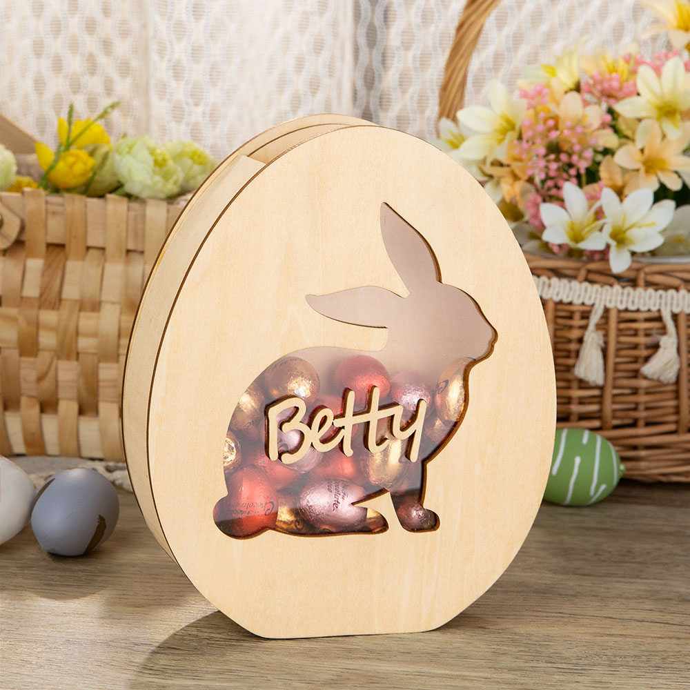 Personalized Easter Egg Chocolate Candy Holder Drop Box with 3 Sizes ...