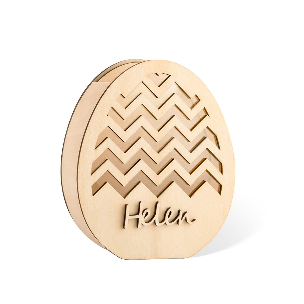 Personalized Easter Egg Chocolate Candy Holder Drop Box with 3 Sizes ...