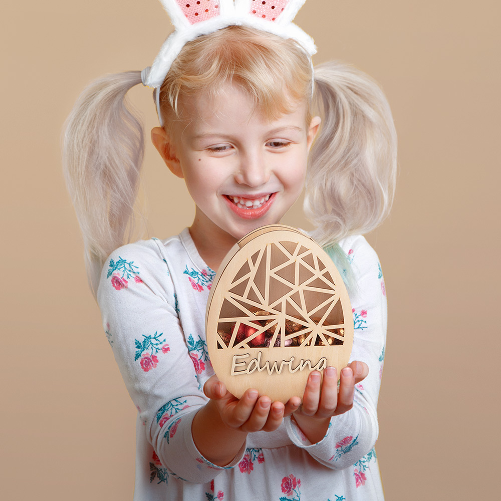 Personalized Easter Egg Chocolate Candy Holder Drop Box with 3 Sizes ...