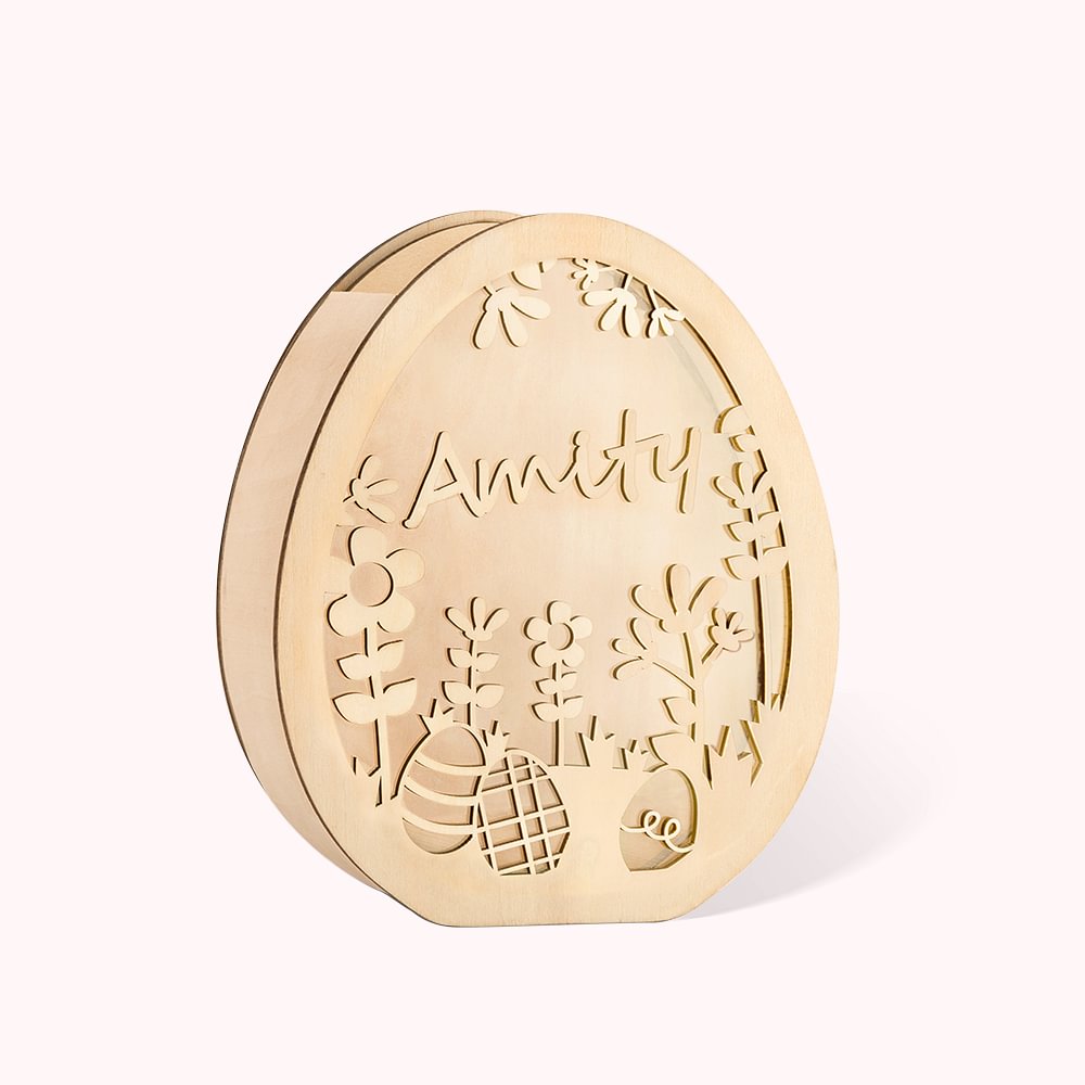 Personalized Easter Egg Chocolate Candy Holder Drop Box with 3 Sizes ...