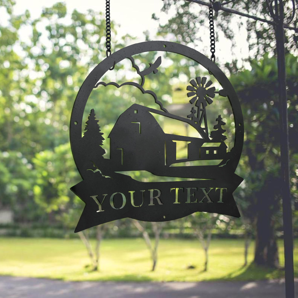 Personalized Rustic Farmhouse Plaque Metal Sign for Farm Outdoor ...