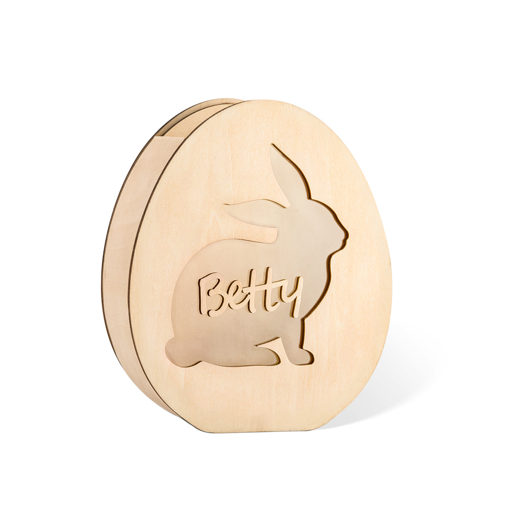 Personalized Easter Egg Chocolate Candy Holder Drop Box with 3 Sizes ...